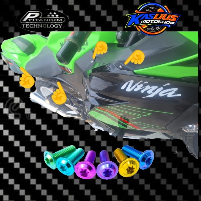 Jual baut body titanium ninja 250 fi original Vietnam gr5 per 1 biji ...