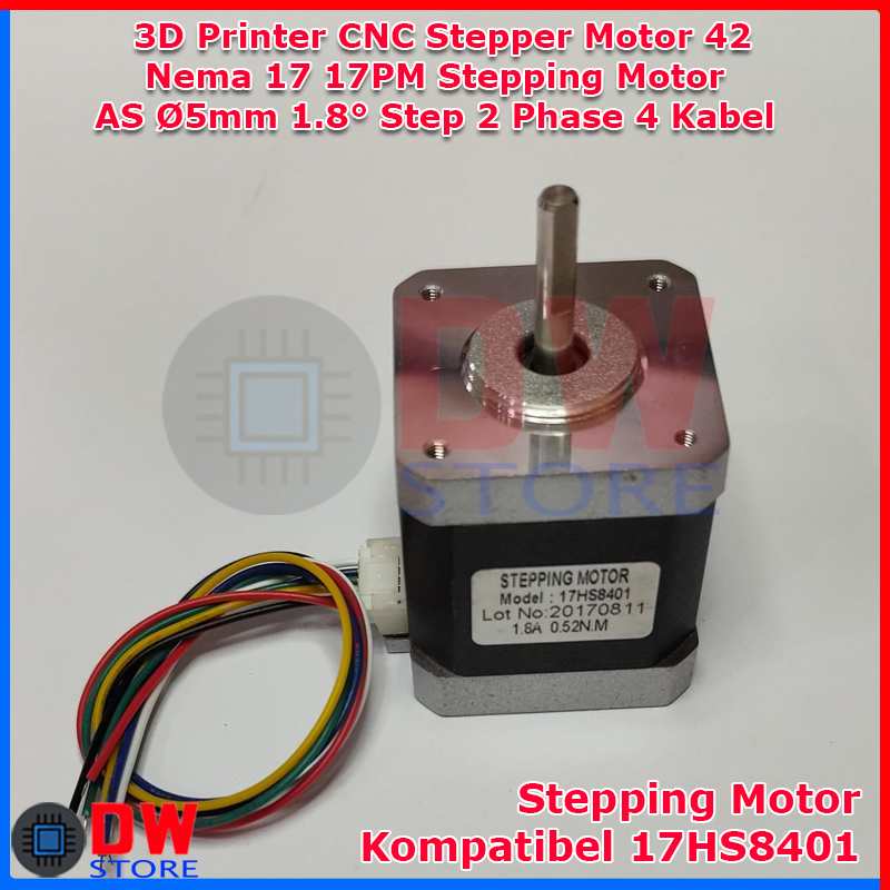 Jual Stepper Motor 42 Nema17 Nema 17 Stepping CNC 3D Printer 17HS8401 ...