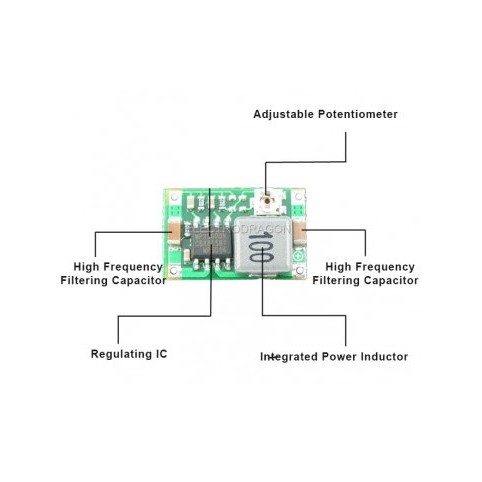 Jual Micro Step Down Super Mini 360 MP2307 DC Buck Regulator LM2596 ...