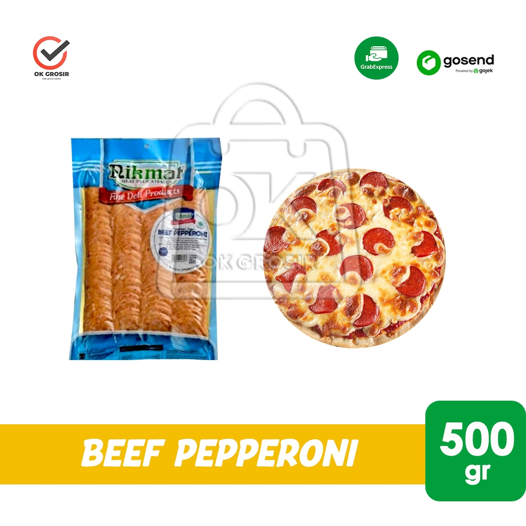 Jual Sosis Pepperoni Beef Slice Nikmat Sosis Bulat untuk Pizza 500gr ...