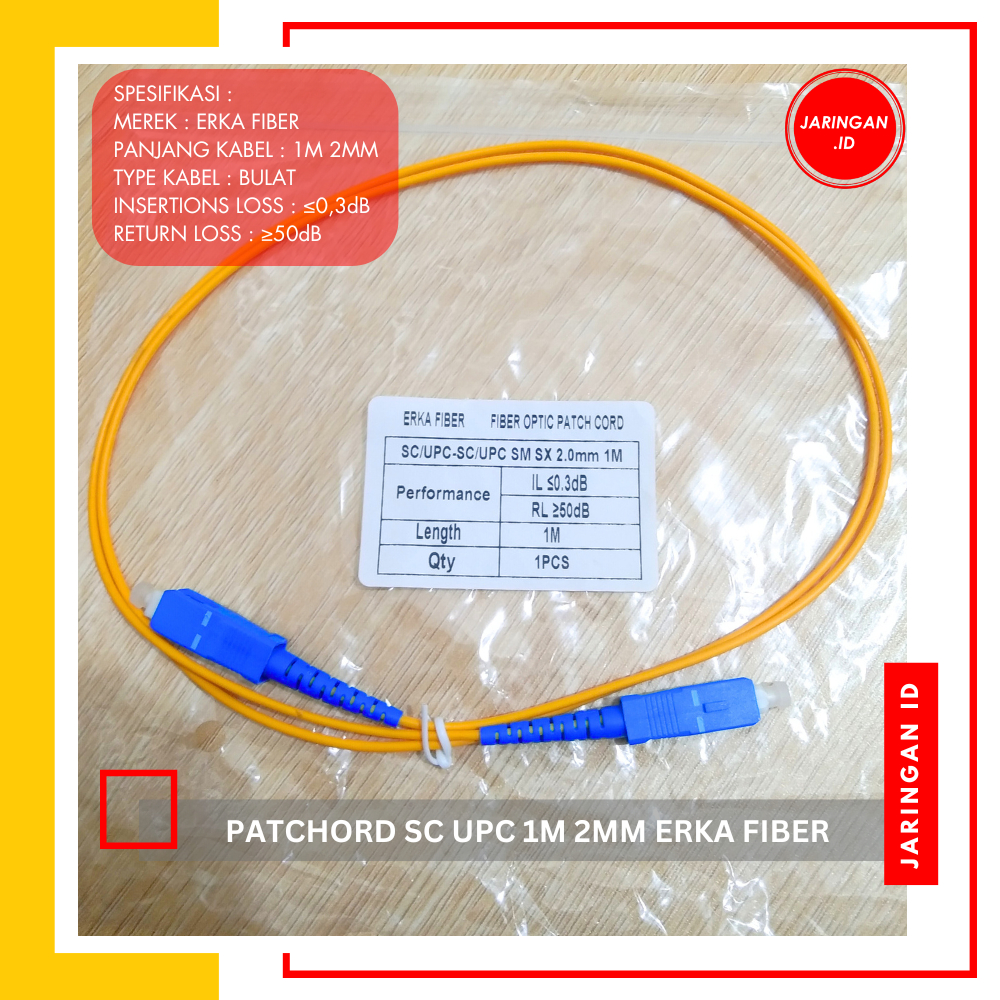 Jual PATCH CORD SC UPC-SC UPC 1M Diameter 2MM BERKUALITAS | Shopee ...