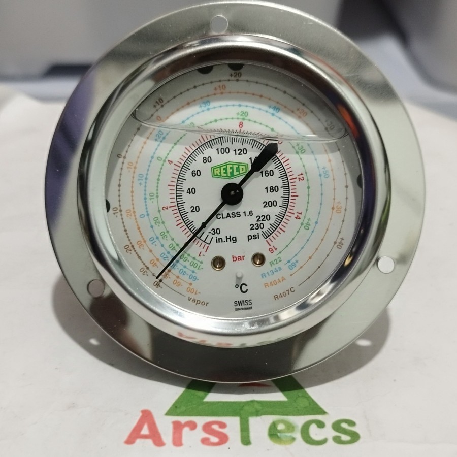 Jual Pressure Gauge REFCO MR205-DC Multi 16Bar 230Psi Low Pressure Original | Shopee Indonesia