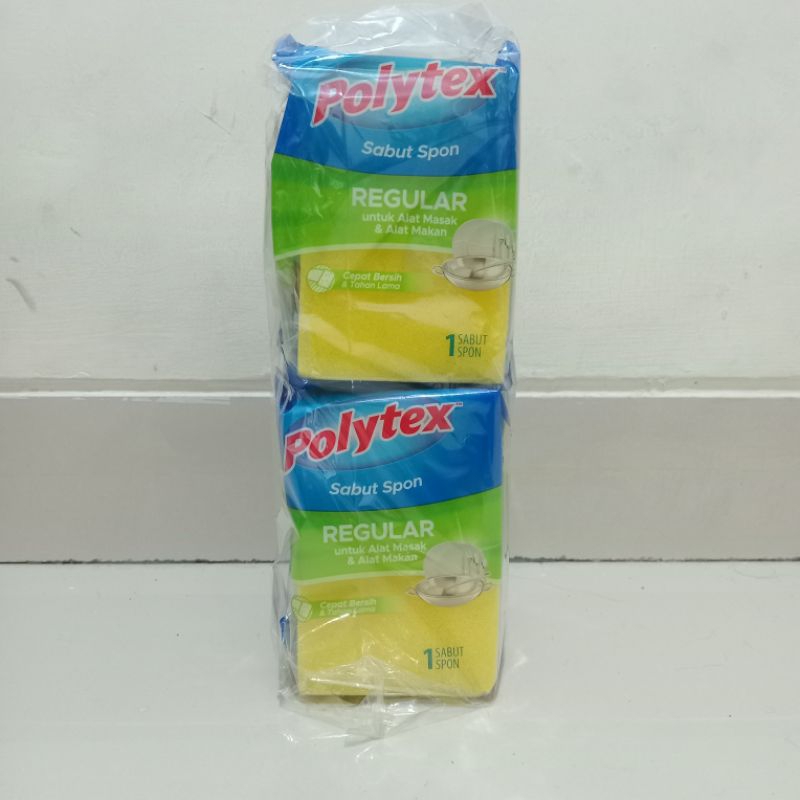Jual POLYTEX SPON CUCI PIRING REGULER 1 PAK ISI 12 PCS | Shopee Indonesia