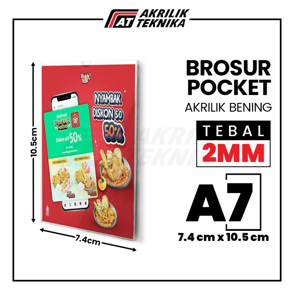 Jual Akrilik Tempat Brosur Pocket Frame Menu Qris Barcode - Ukuran A7 ...