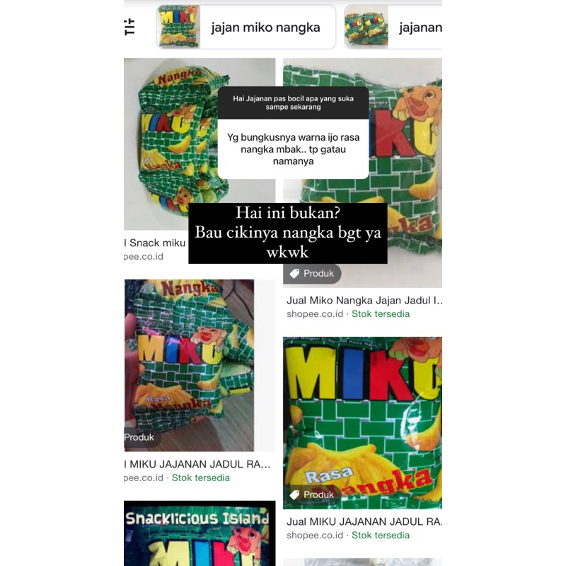 Jual MIKU NANGKA CIKI JAJAN JADUL EXIS RENTENG ISI 10pcs | Shopee Indonesia