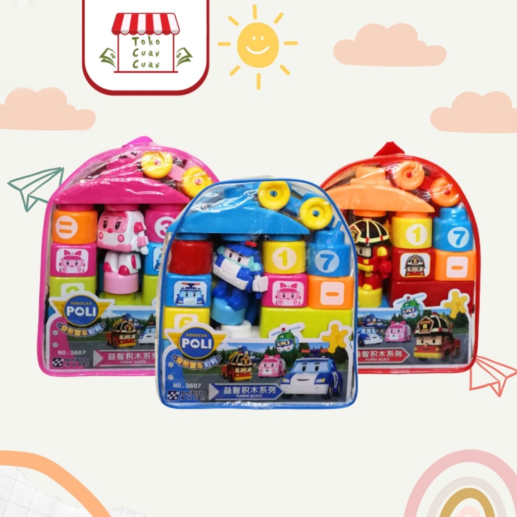 Jual TCC Mainan Block Robocar Poli Mainan Edukasi Balok Susun Kado Anak ...