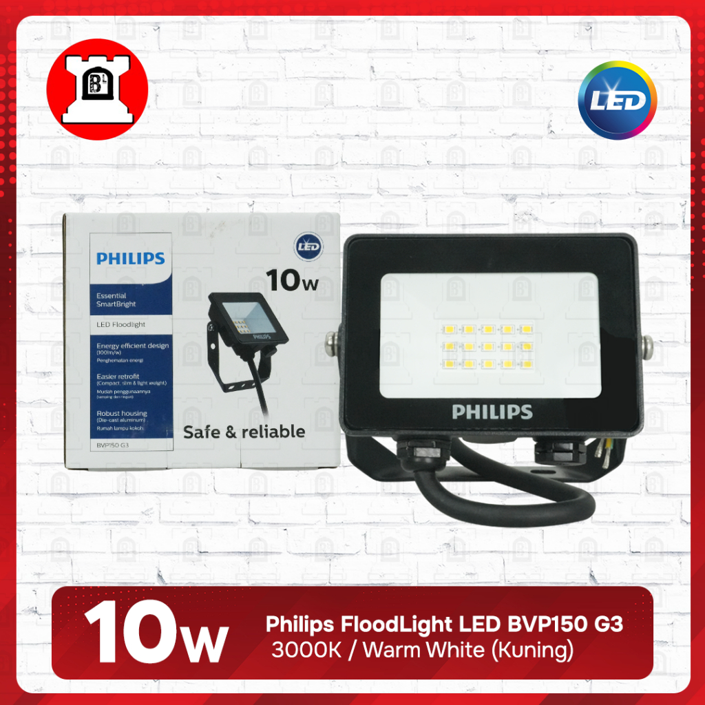 Jual Philips Flood Light LED BVP150 LED10 PSU 10W G3 SWB GM Lampu Sorot ...