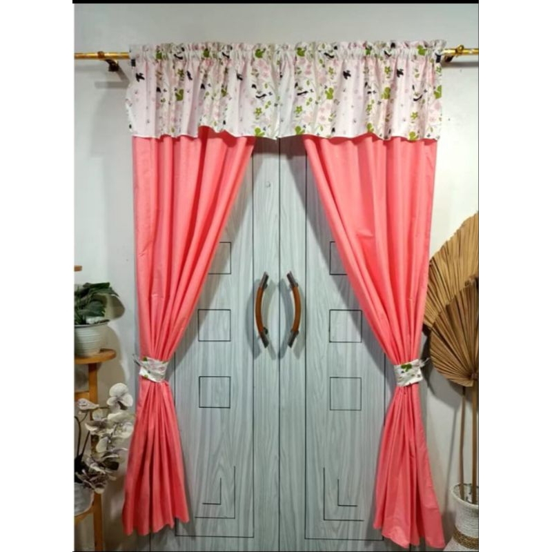 Jual Gorden Korden Hordeng Tirai Jendela Pintu Serut Rumbai Minimalis Poni Motif Aestetic ...