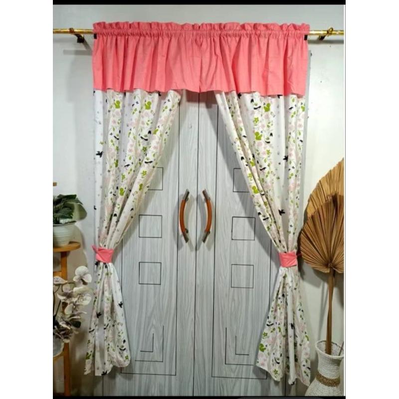 Jual Gorden Korden Hordeng Tirai Jendela Pintu Serut Rumbai Minimalis Poni Motif Aestetic ...