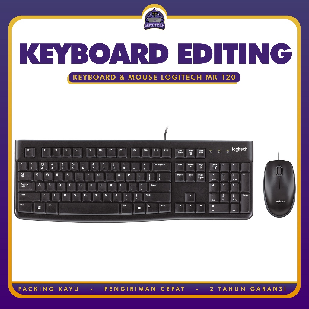 Jual KEYBOARD & MOUSE LOGITECH MK 120 | Shopee Indonesia
