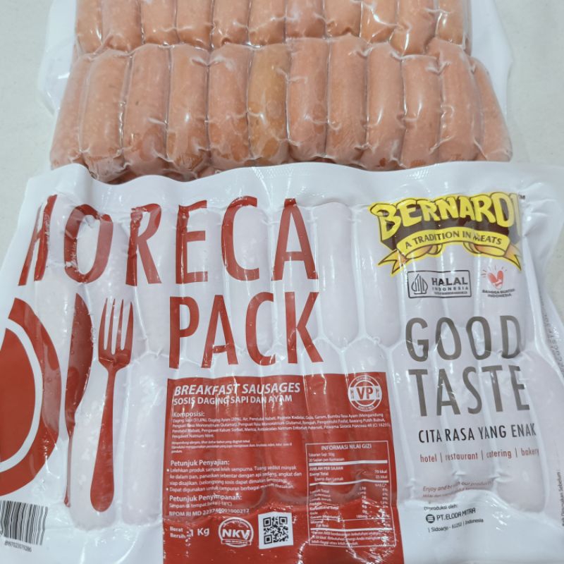 Jual Bernardi BHP Beef Breakfast Sausages Sosis Sapi Cocktail 1 kg ...
