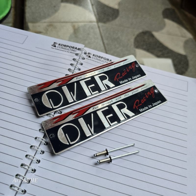 Jual emblem logo knalpot OVER RACING original JAPAN tipe TTF TT FORMULA ...