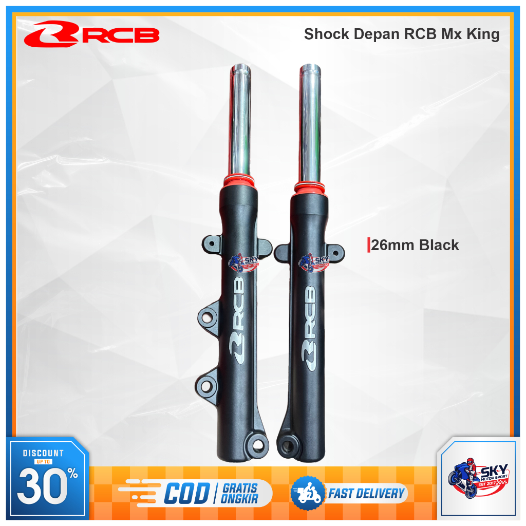 Jual Shock Depan Front Fork RCB Y15ZR Mx King 26mm Black Original ...