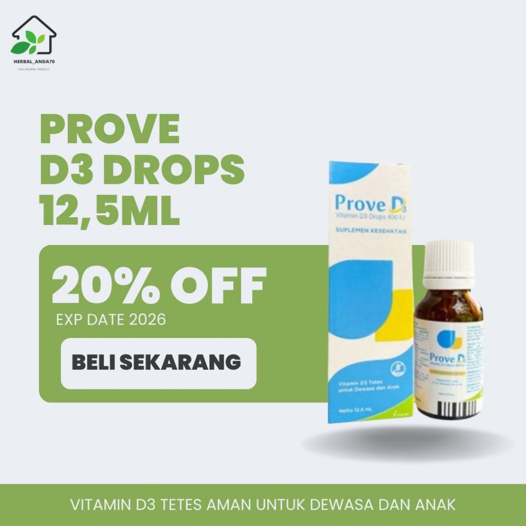 Jual SOLUSI SEHAT - Prove D3 Drop - Vitamin D3 Dalam Bentuk Sediaan ...