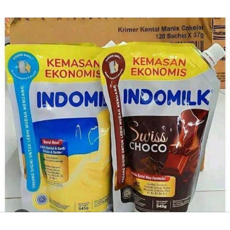 Jual Indomilk pouch 545gr Vanilla / SKM POUCH Vanilla / Indomilk susu ...
