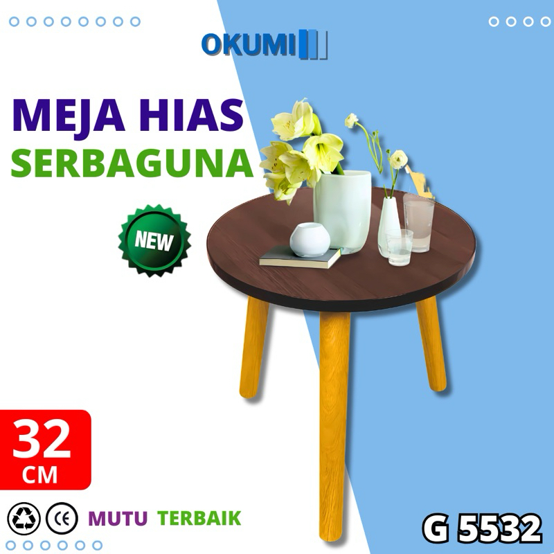 Jual OKUMI Meja Tamu Minimalis Meja Hias Aesthetic Meja Samping Tempat ...