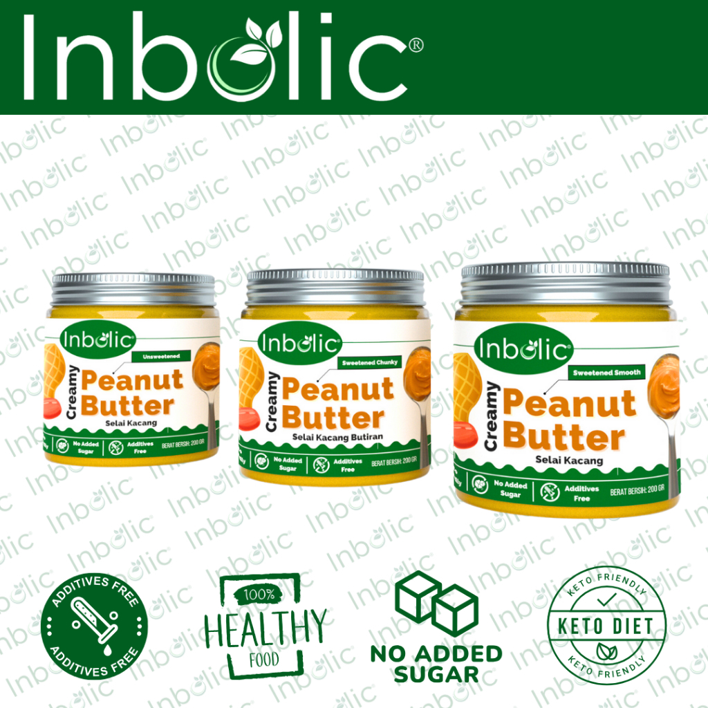 Jual Inbolic Sugar Free Peanut Butter | Selai Kacang Bebas Gula | 100% ...