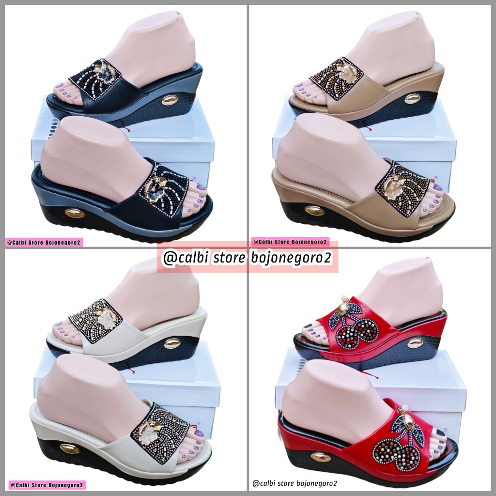 Jual (( STOK READY )) SANDAL SOFIYA SELOP PERMATA CANTIK GLAMOUR HAK ...