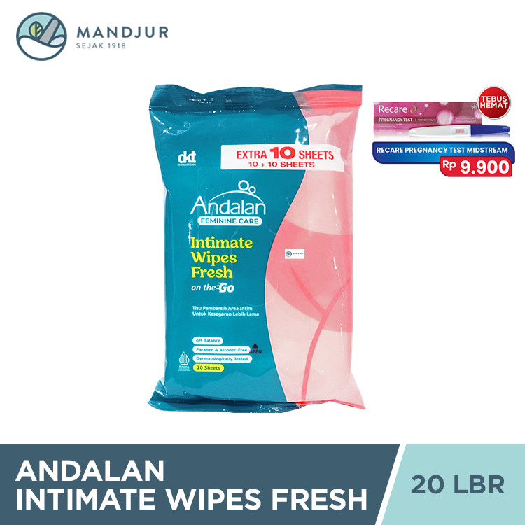 Jual Andalan Fresh Intimate Wipes Isi 20 Sheet - Tisu Pembersih ...