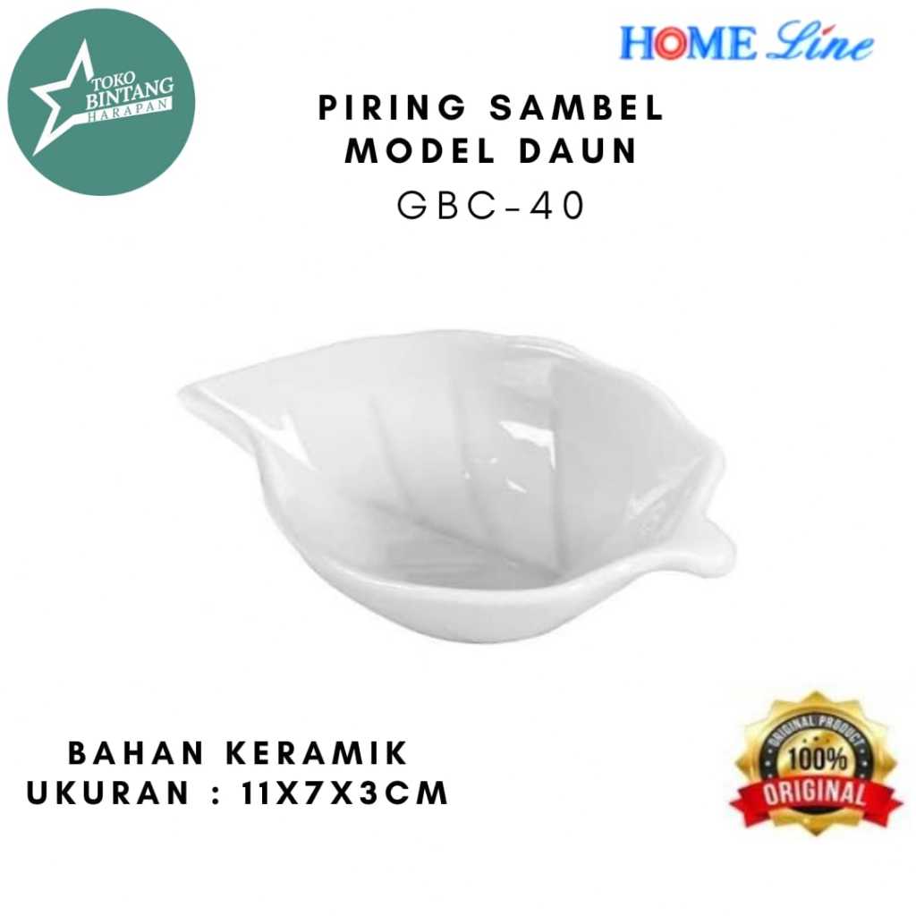 Jual Homeline Mangkok/Tempat Sambel Kecap Bumbu Keramik Model Daun GBC-40 | Shopee Indonesia