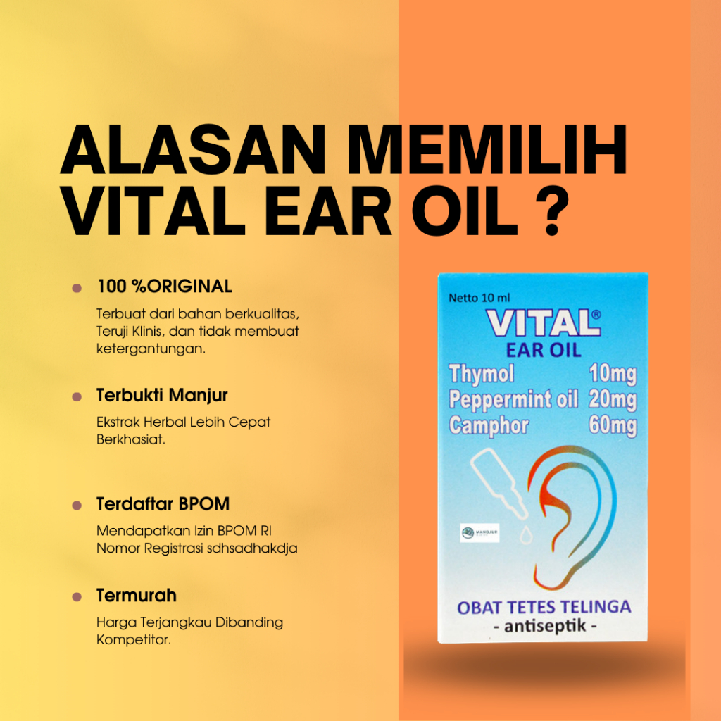 Jual Vital Ear Oil Original / Obat Tetes Telinga Gatal Dan Infeksi ...