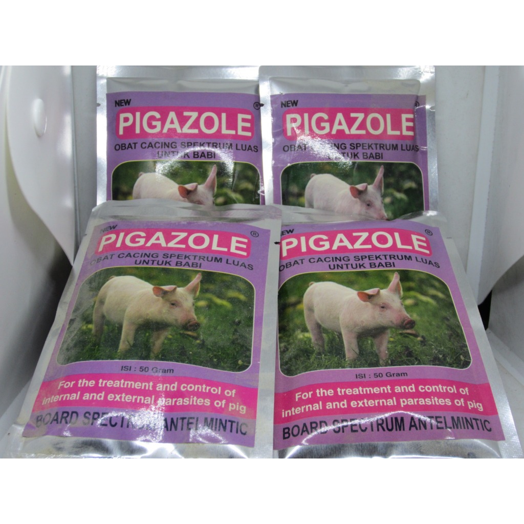 Jual pigazole obat cacing serbuk campur air untuk babi produk tamasindo ...