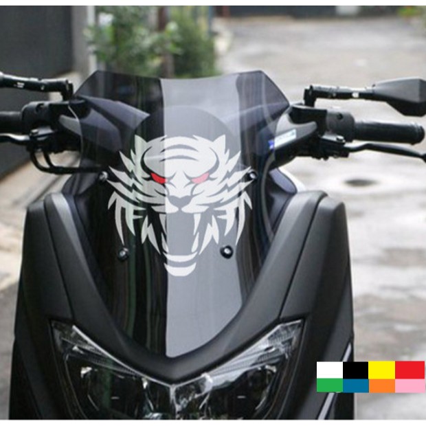 Jual Stiker Visor Tameng Motor Unik Lucu Cutting Sticker Harimau Tribal ...
