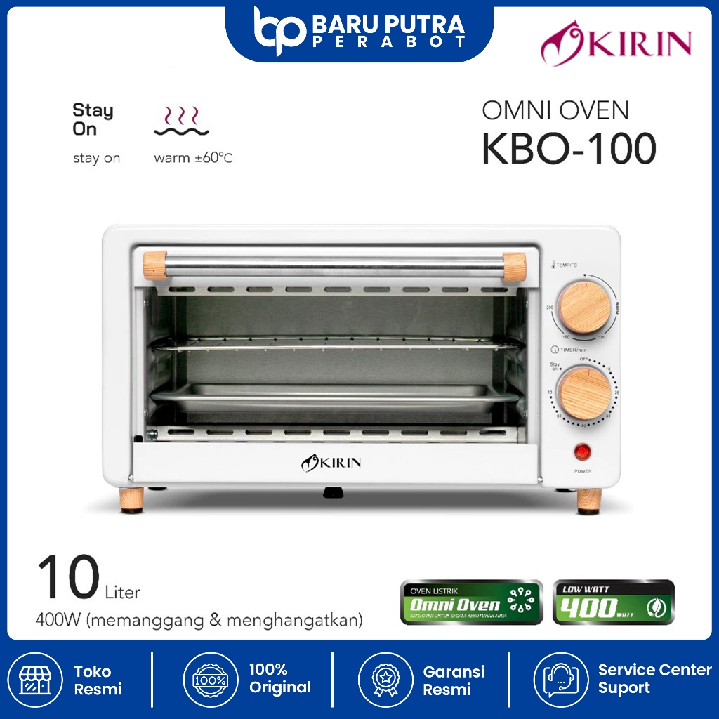 Jual Kirin Omni Oven 10 Liter KBO-100 / Oven Listrik Low Watt/ Pemanggang | Shopee Indonesia