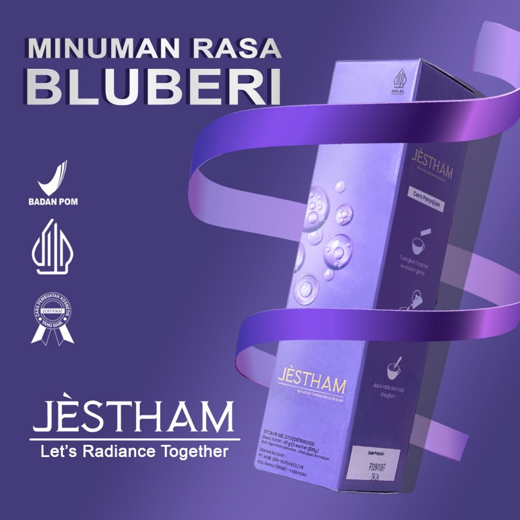 Jual Jestham Minuman Rasa Bluberi @3sachet @15g | Shopee Indonesia