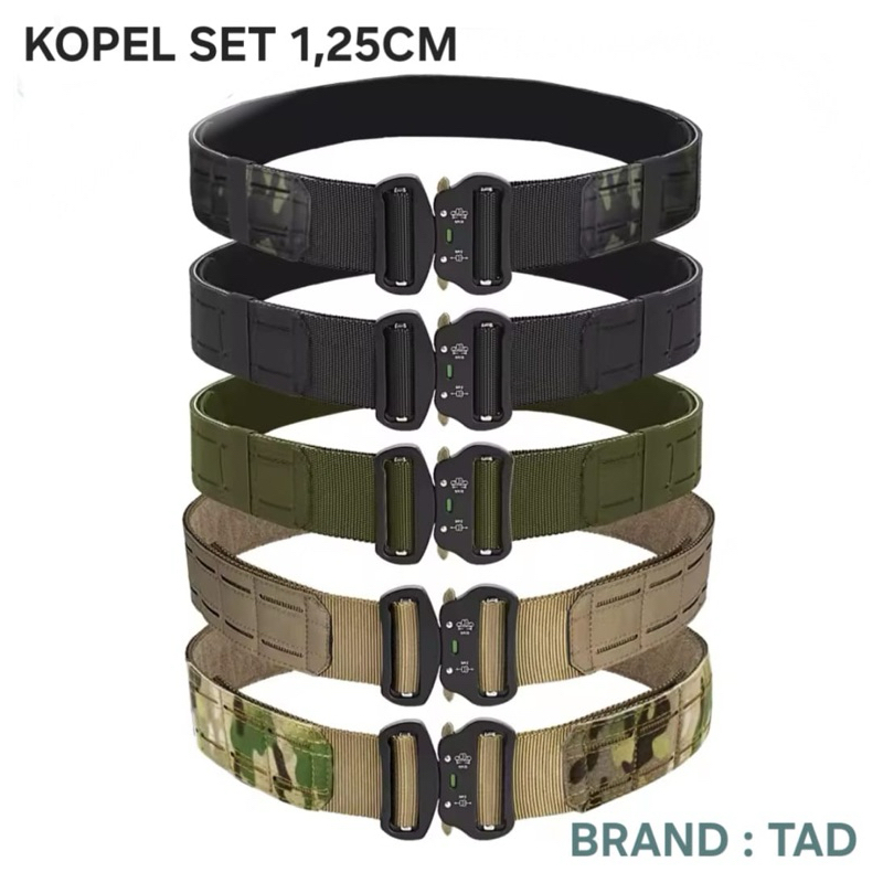 Jual Kopel Set Sabuk Taktis 2inch Laser Cut Gesper pria Kopel Tactical ...