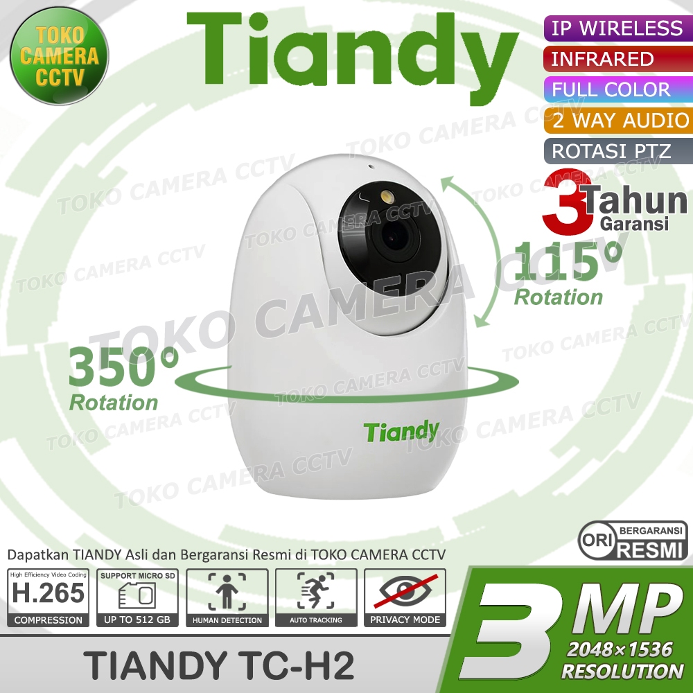 Jual WIFI CAMERA INDOOR TIANDY TC-H2 3MP KAMERA CCTV BERSUARA BERWARNA ...