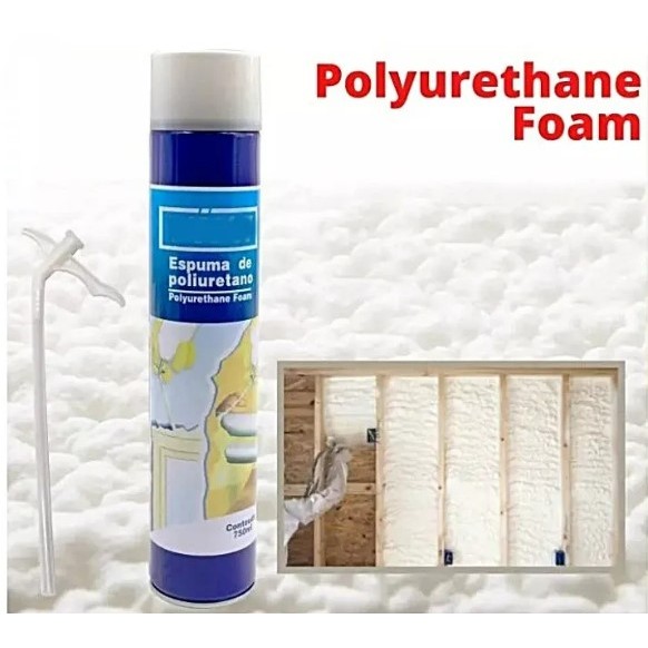 Jual VIRRA / Lem PU Sealant FOAM Spray 750ml Busa Polyurethane Foam Busa Poliuretan Lem Sealant ...