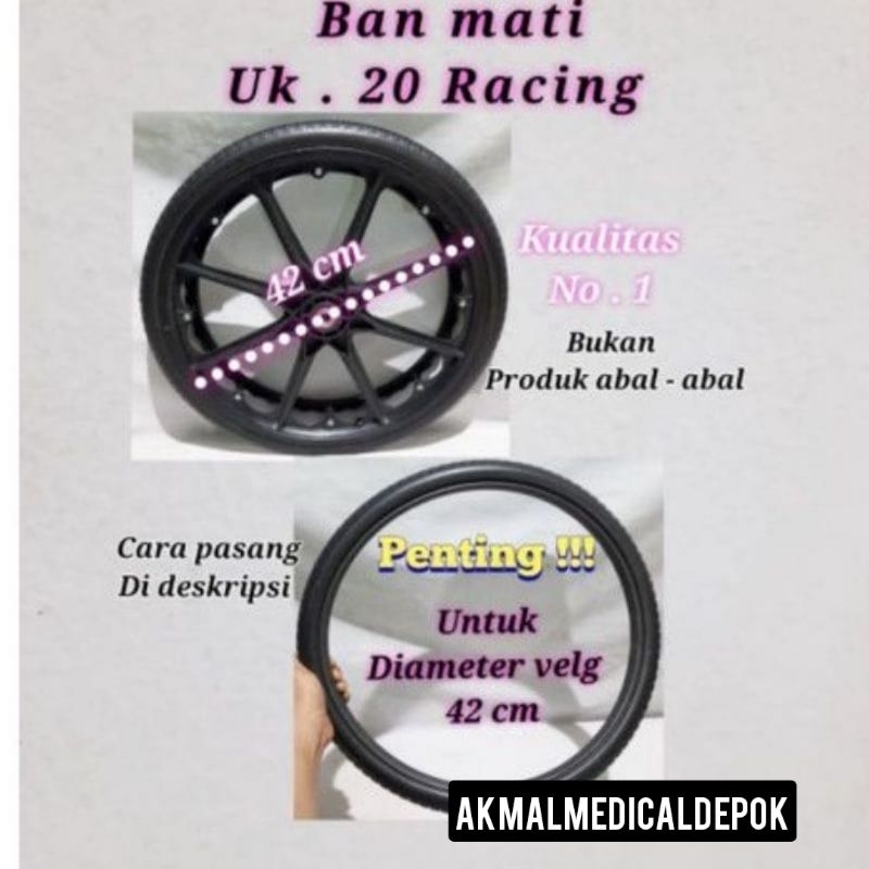Jual Ban Mati Kursi Roda UK 20x1.50 Untuk Diameter Velg 42 cm - Full ...