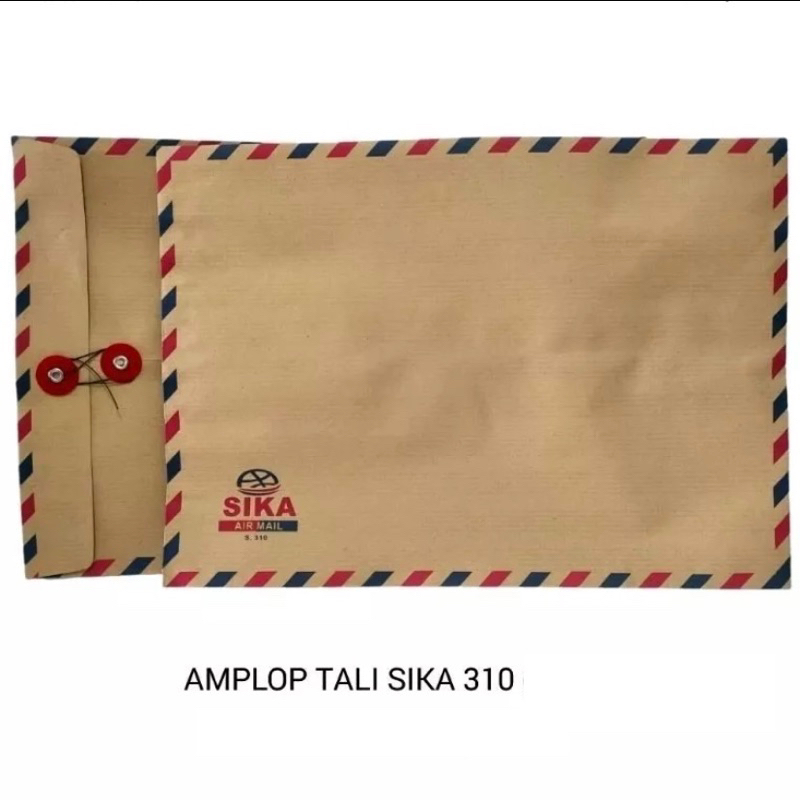 Jual (10 pcs ) AMPLOP TALI COKLAT AIRMAIL / AMPLOP COKLAT FOLIO TALI ...