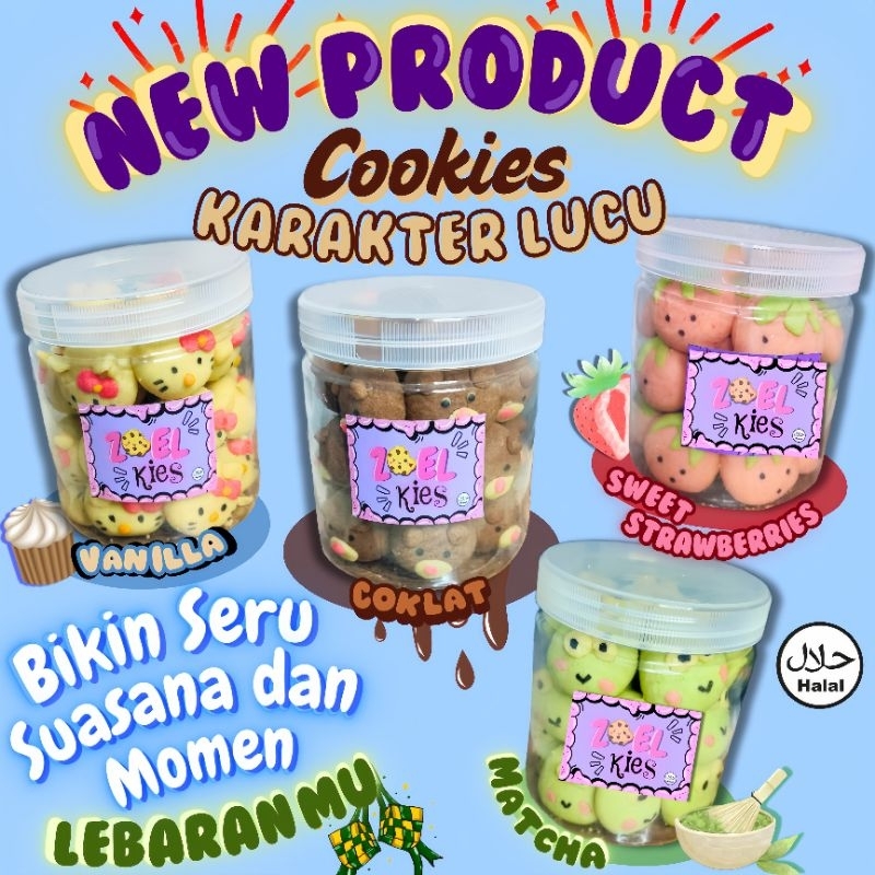 Jual Cookies Karakter Zoelkies Halal, Kue Kering, Snack | Shopee Indonesia
