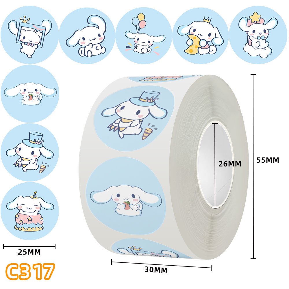 Jual [size 2,5cm - Sedang] sticker label karakter Kuromi Pompompurin My ...