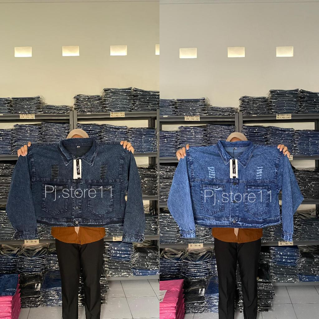 Jual Play Jeans Denim jackets Jeans Crop Big Size Jacket Jeans Crop ...