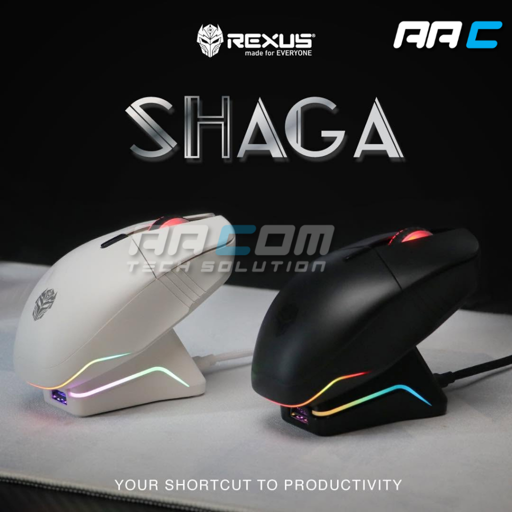 Jual REXUS SHAGA RX-130 MOUSE GAMING WIRELESS WITH DOCKING CHARGER ...