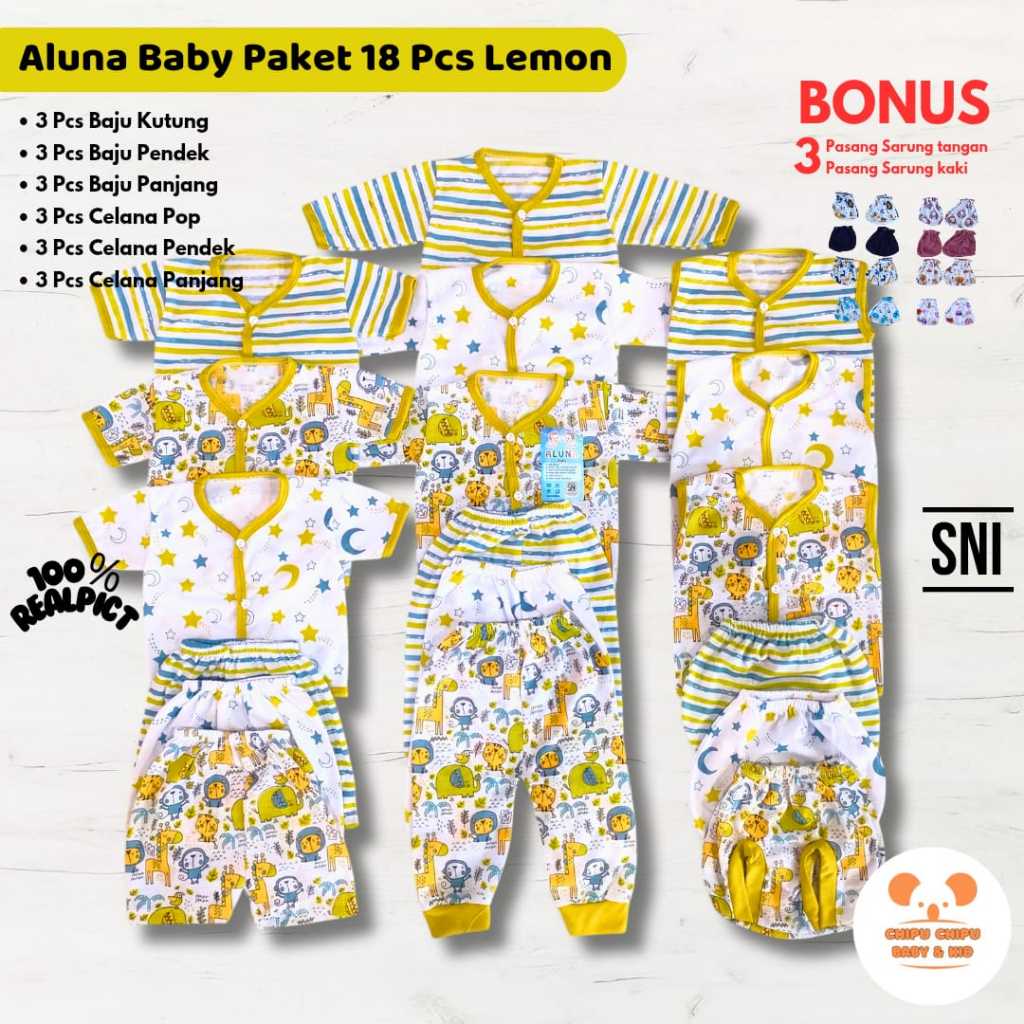 Jual Paket Baju Bayi Baru Lahir 18 Pcs Free 3 Pangan Sartaki 9 Set ...