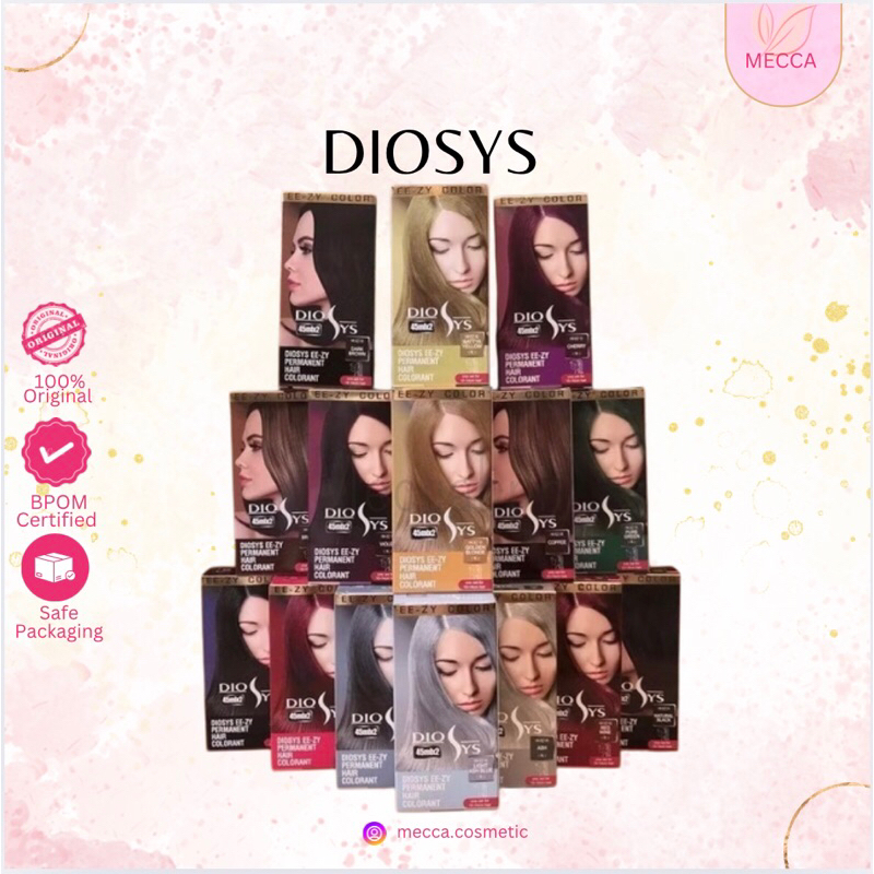 Jual DIOSYS EE-ZY PERMANENT HAIR COLORANT ALL VARIAN 45ML X 2 | Shopee ...