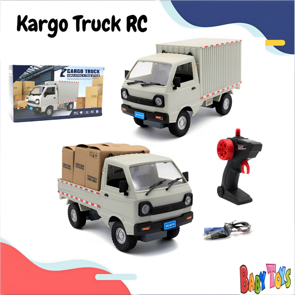 Jual BabyToys Mainan Mobil Remote Control Truk Kargo RC Car Anak Pickup ...