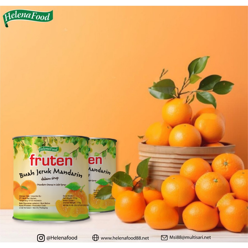 Jual BUAH JERUK MANDARIN KALENG Fruten Buah jeruk mandarin kemasan ...