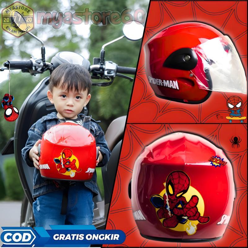 Jual Helm Anak Murah Motif Karakter Caracter Spiderman Pelindung Kepala ...