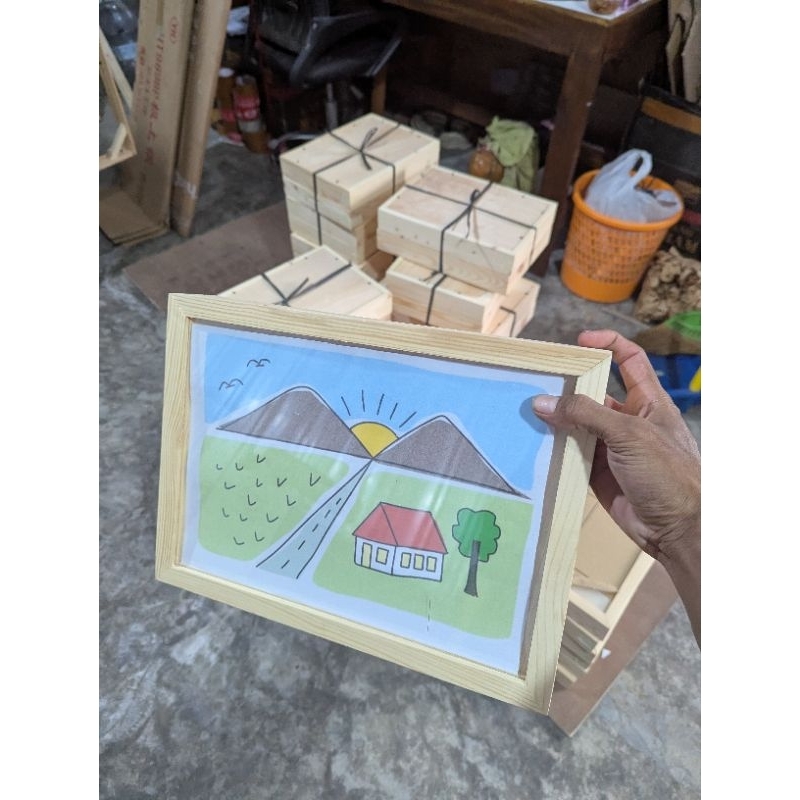 Jual pigura custom 2 pcs uk 5r | Shopee Indonesia