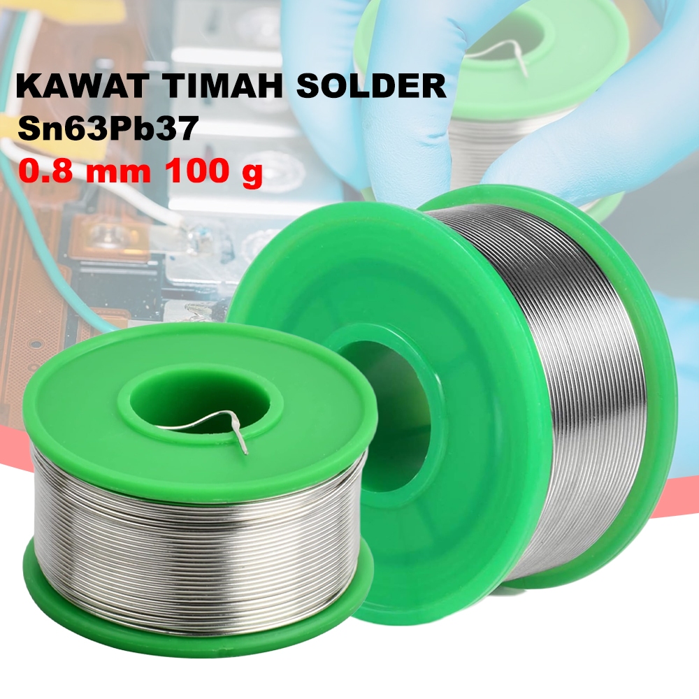 Jual Kawat Timah Solder Flux-Cored Tin Wire Sn63Pb37 100g 0.8mm - XIN27 ...
