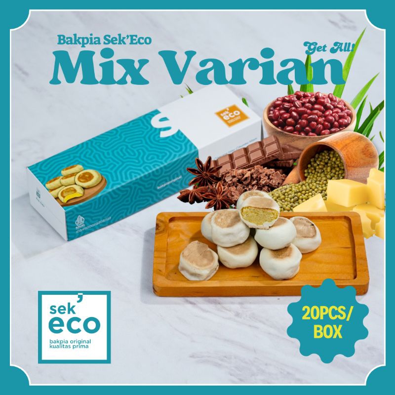 Jual BAKPIA PREMIUM ISI 20, MIX ALL VARIAN, COKELAT, KEJU, PANDAN ...