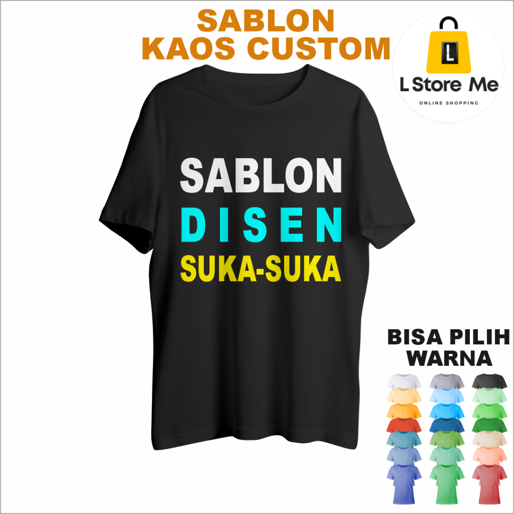 Jual Sablon Kaos Custom Desain Sendiri Foto Nama Satuan Sablon DTF ...