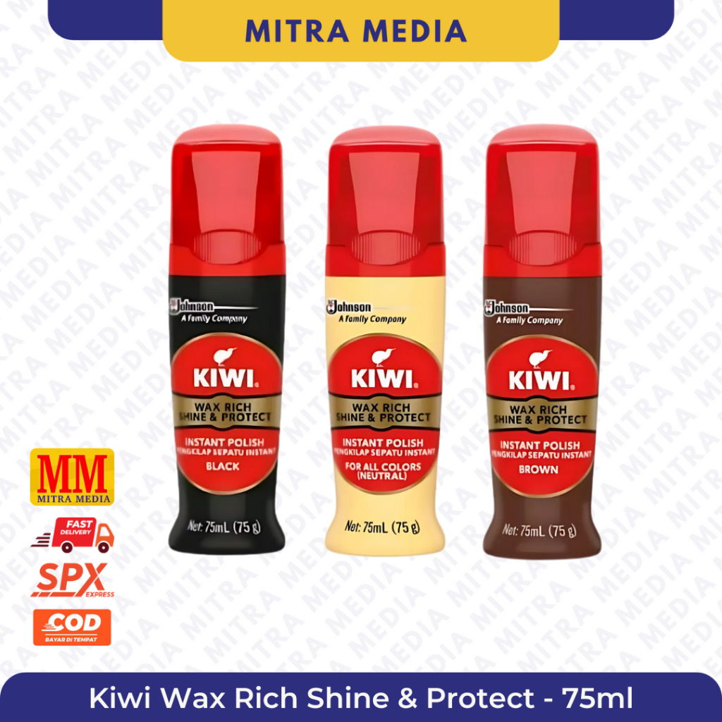 Jual [Mitra Media] Kiwi Wax Rich Shine & Protect Instant Polish / Pengkilap sepatu / Semir ...