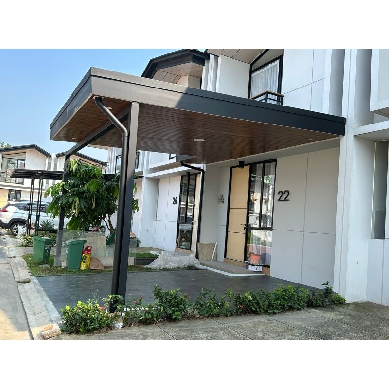 Jual pemasangan kanopy baja ringan dan atap alderon rs berikut plavon ...