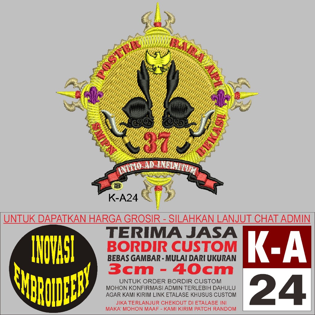 Jual K-A24 POSTER BARA API BEKASI PRAMUKA INOVASI EMBROIDERY-TESTIMONI ...